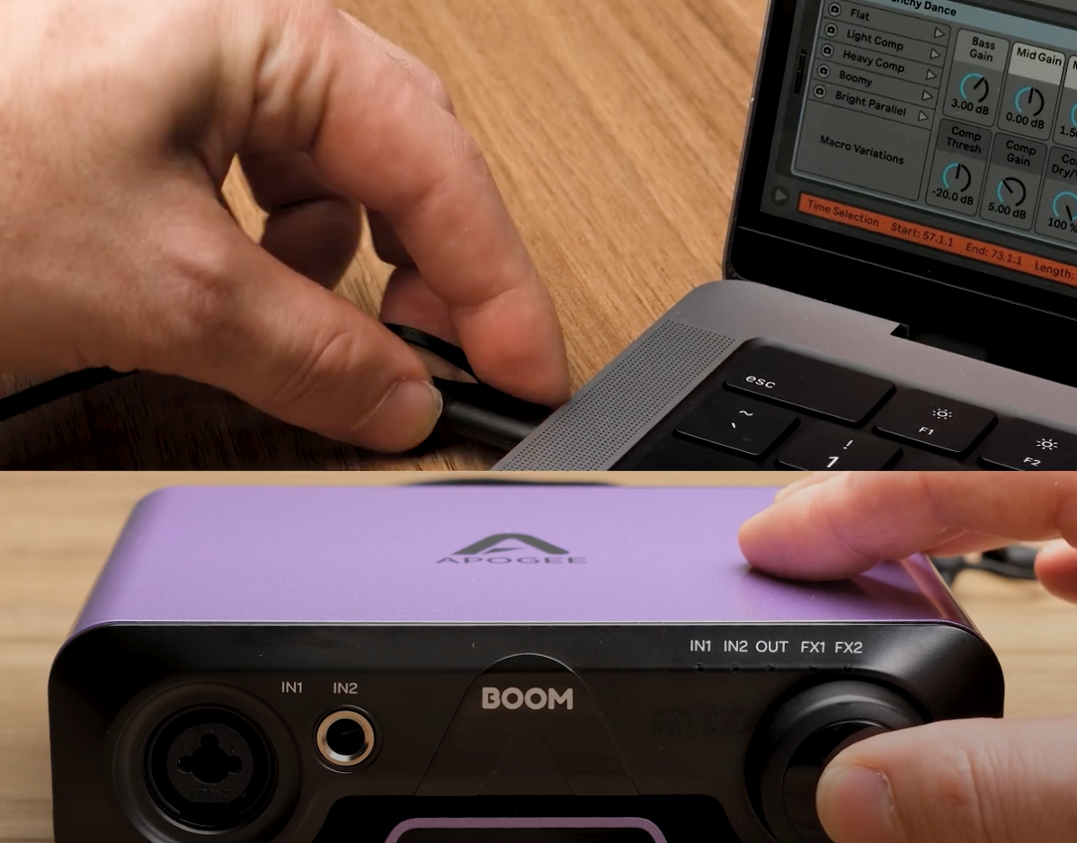 Boom not detected in the Apogee Control 2 App on Mac / Windows